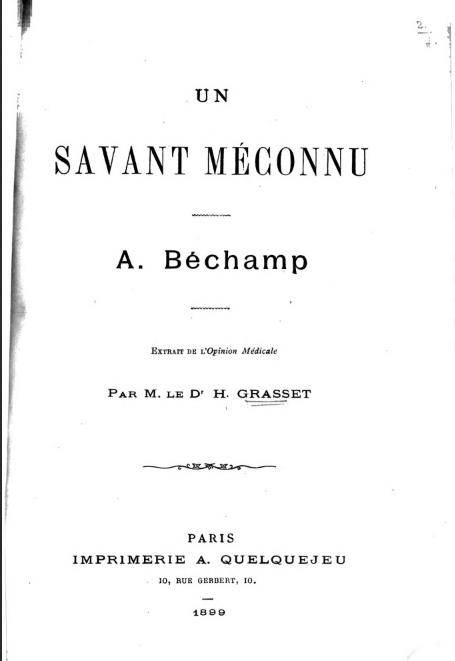 Une esquisse de l'oeuvre de Béchamp - Un terrain de santé