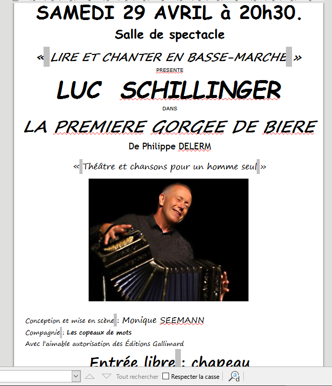 La premiere gorgée de bière - Commune de BLOND