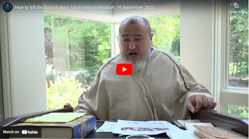 "How to Kill the Soul of Islam" - The Usuli Institute