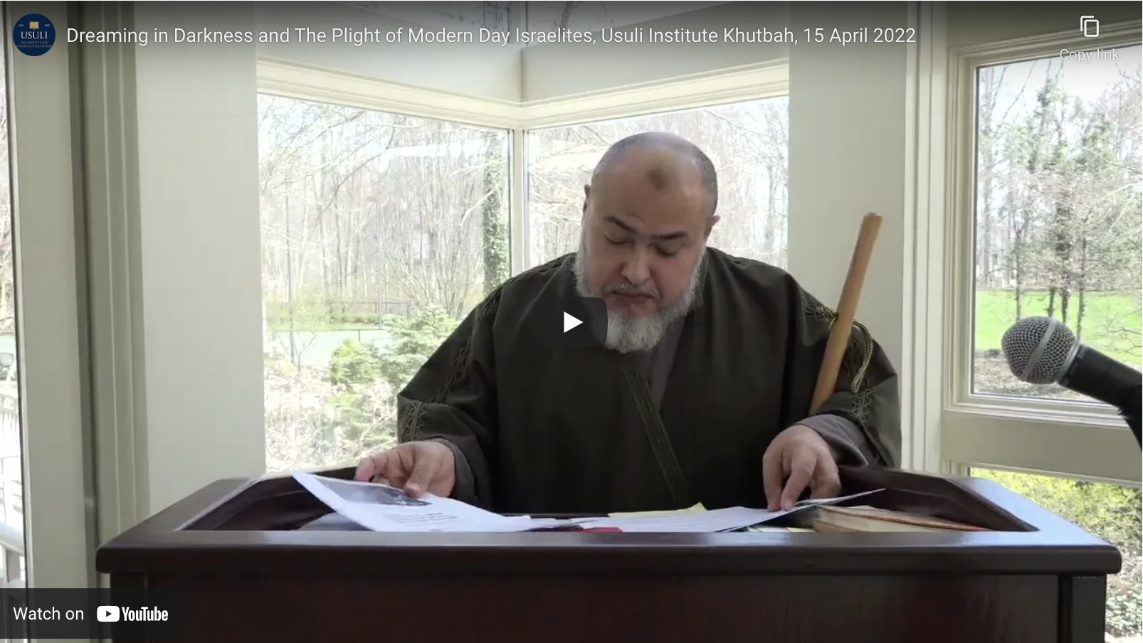 "Dreaming in Darkness and The Plight of Modern Day Israelites" - The ...