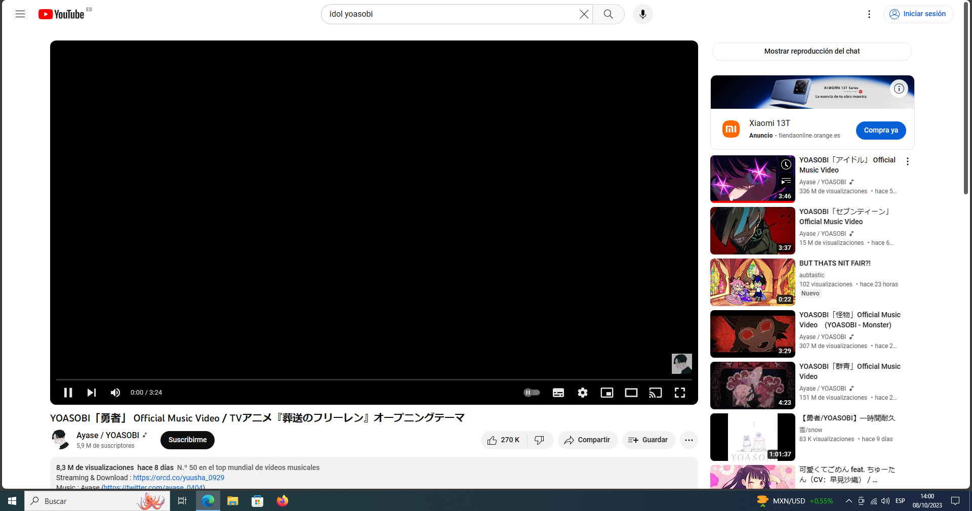 Yuusha de YOASOBI es Nº 50 mundial - Gianvalf Web