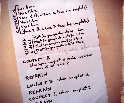 structure couplets refrain - Coeur Troubadour, world songs