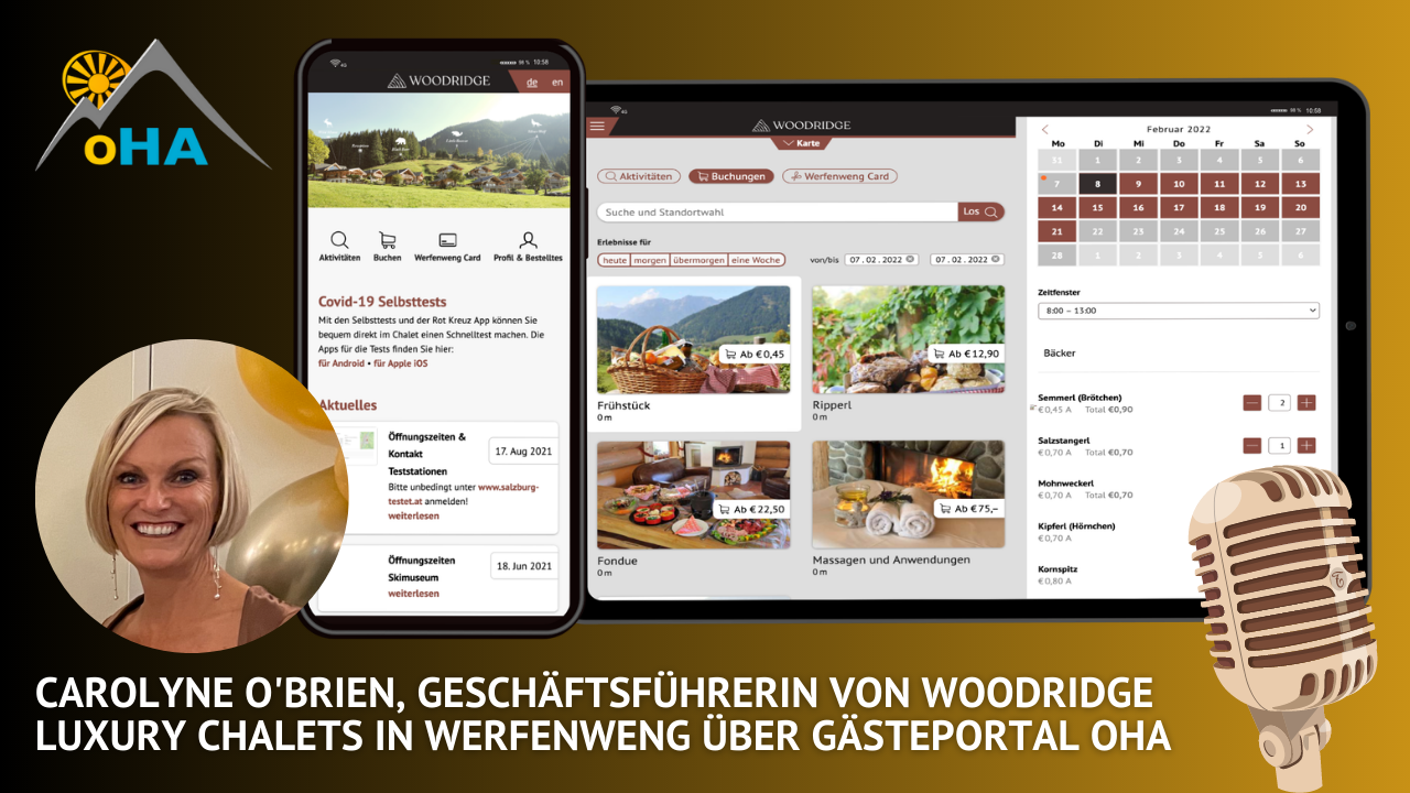 Carolyne O'Brien, Geschäftsführerin von Woodridge Luxury Chalets in Werfenweng über das ...