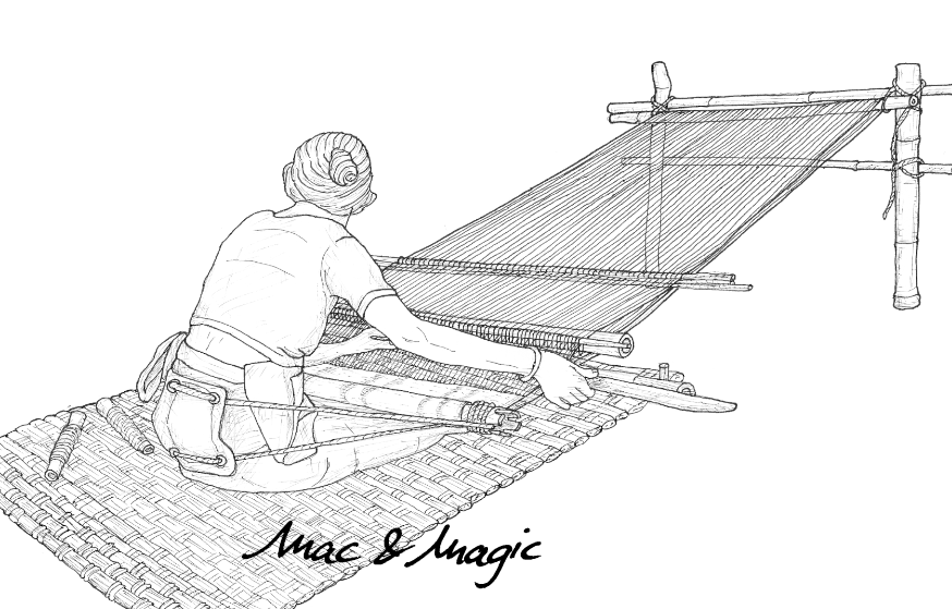 Backstrap weaving Stake Looms - Personal Pouch Project