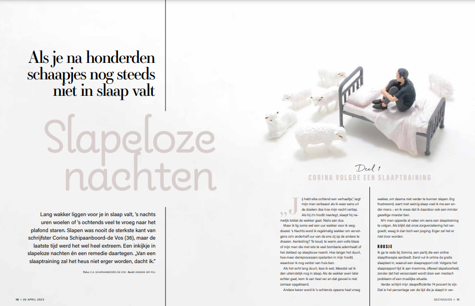 Ervaringsbericht slapeloosheid en Somnio slaaptherapie in Gezinsgids ...