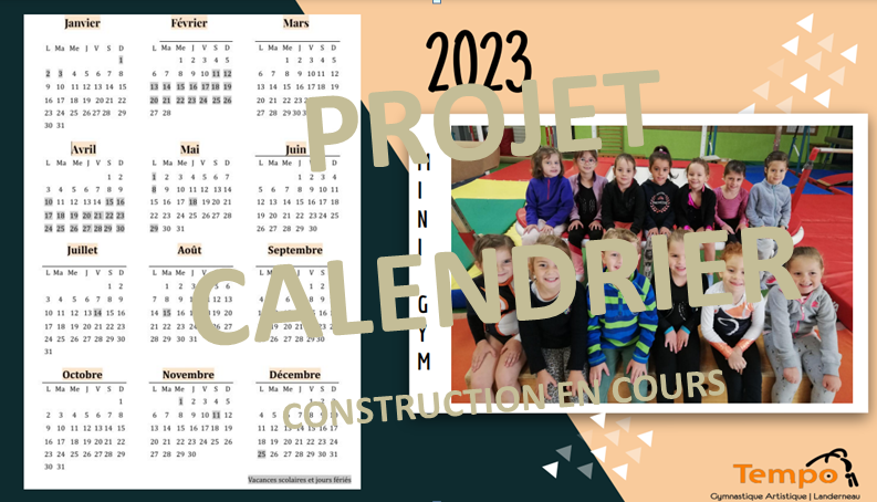Calendriers 2023 : A vos commandes ! - Tempo, gymnastique artistique ...