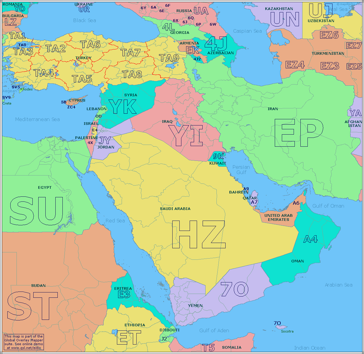 CQ Zone World Map - IV3XUX Ham Radio Station. 73's & DX