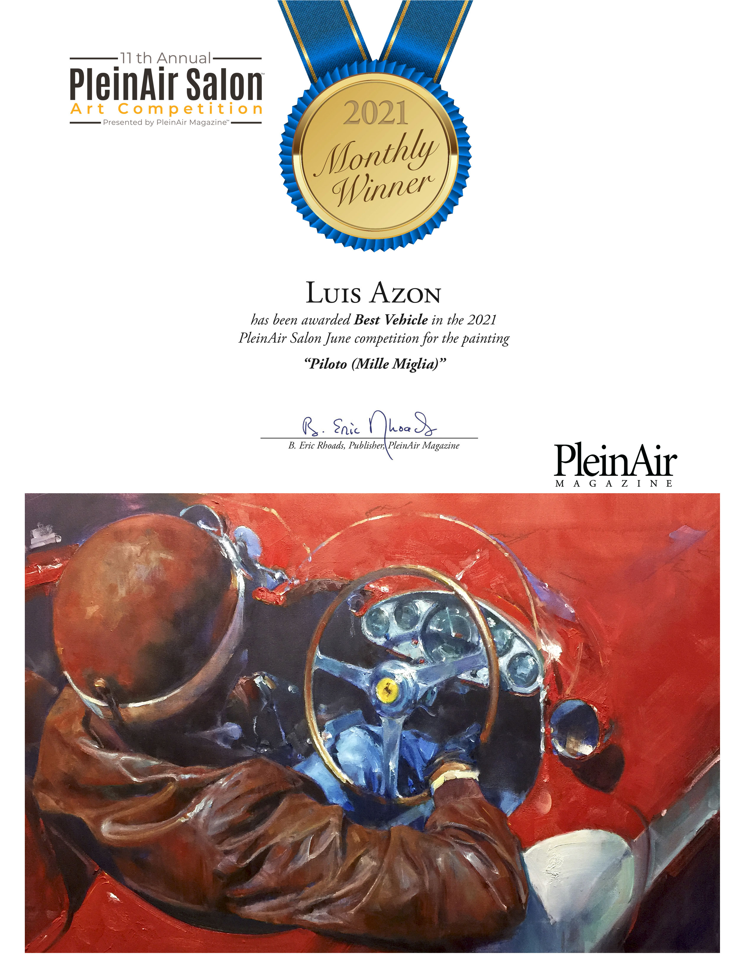 Premios recientes - Luis Azon web oficial