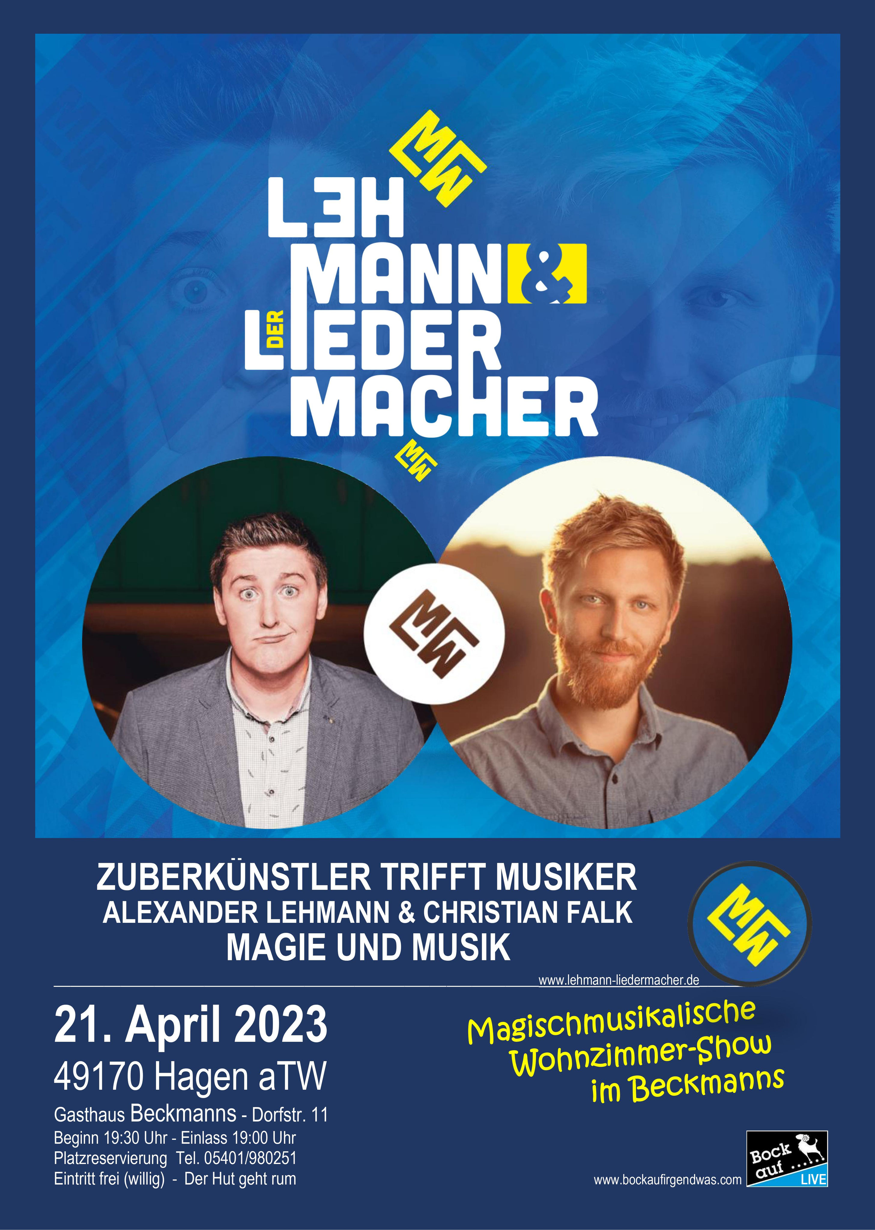Lehmann & DerLiedermacher 21.4.2023 - Bock auf ... irgendwas