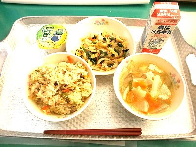 給食に小学部5年生の「もち米」を使いました - tonomiej ページ！