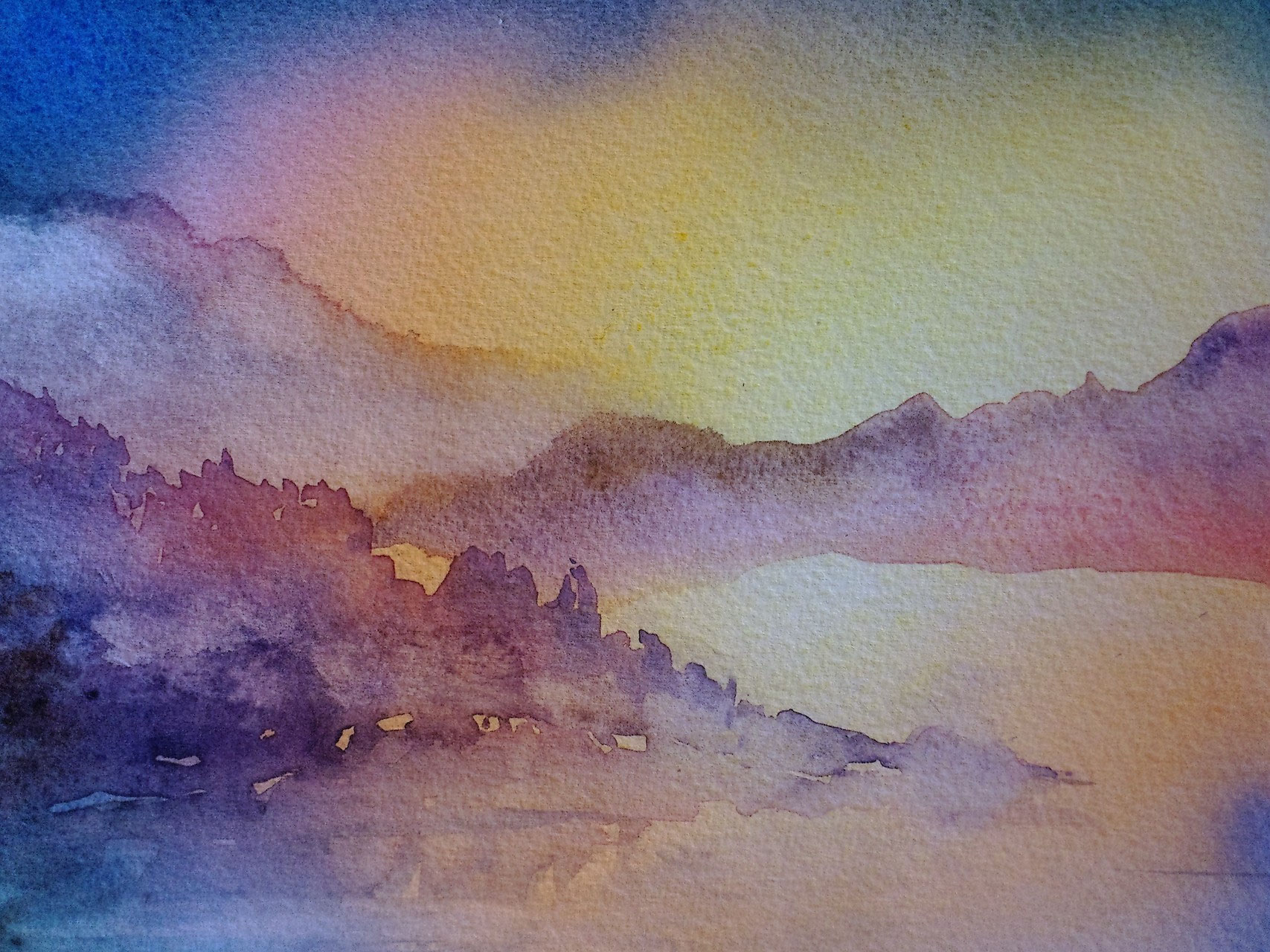 Acquerello: Acque - Anna Marmolada - DolomiticiColori