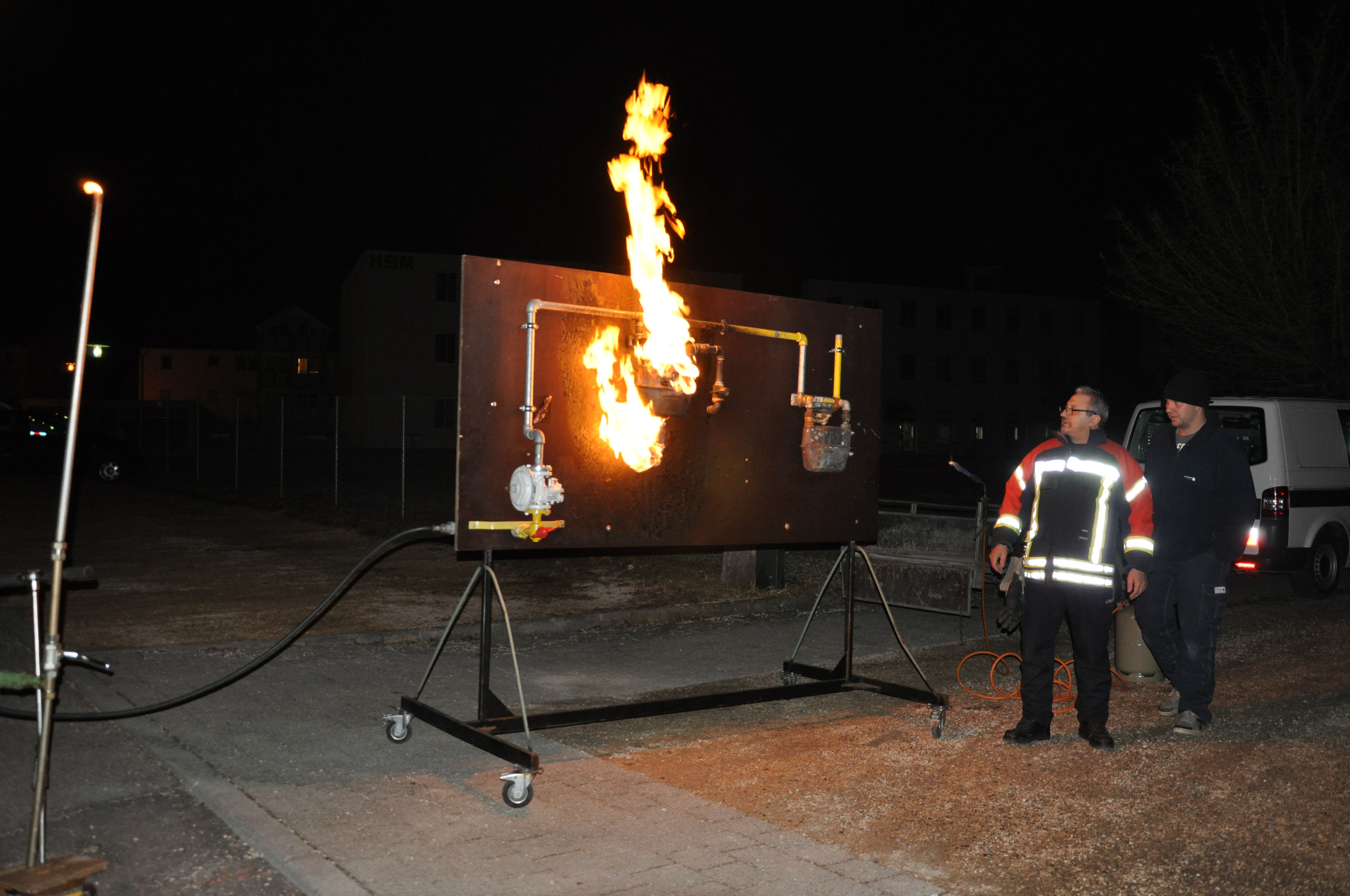 Löschübung Gasbrand - Feuerwehr Frickingen