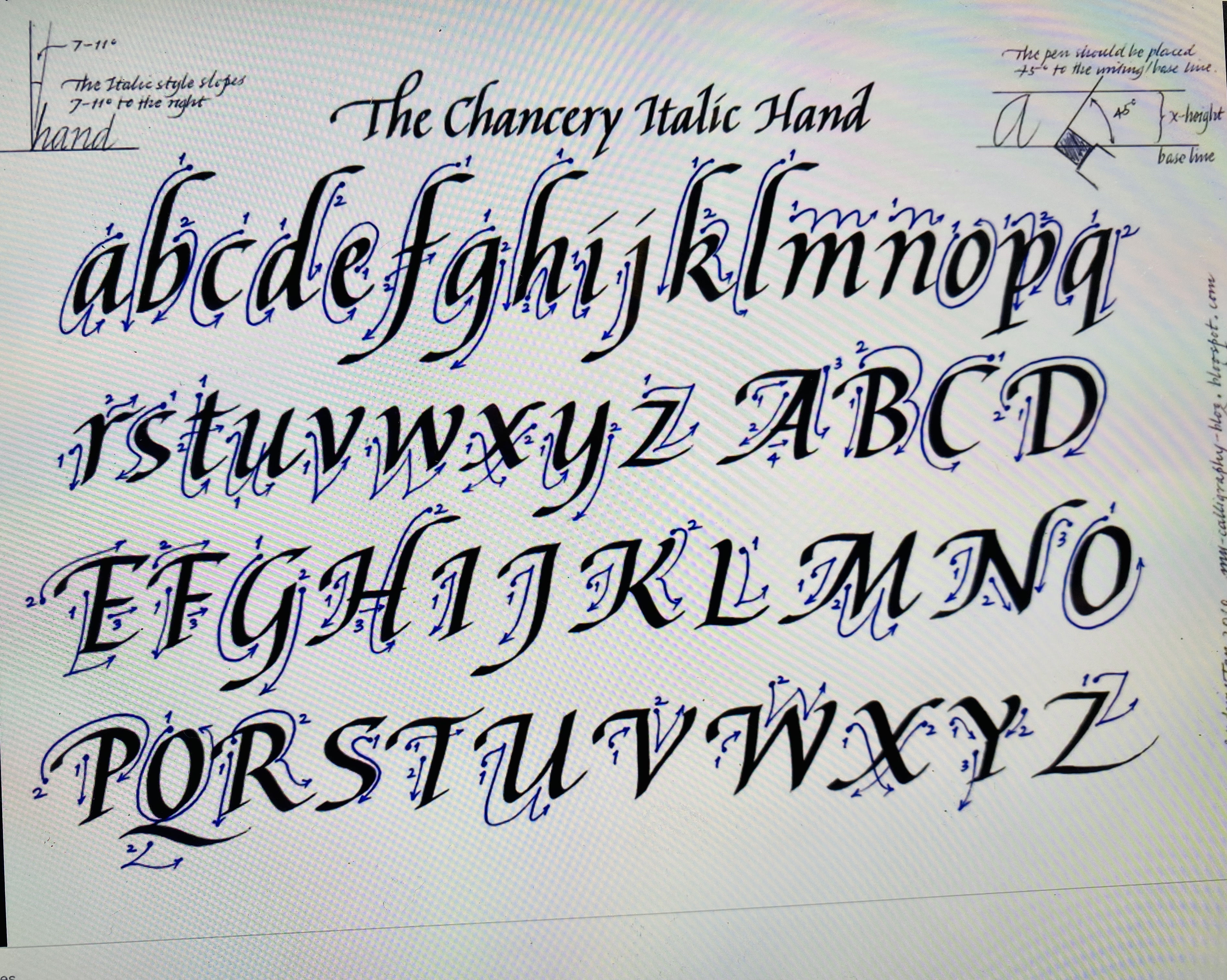 fancy cursive italic font