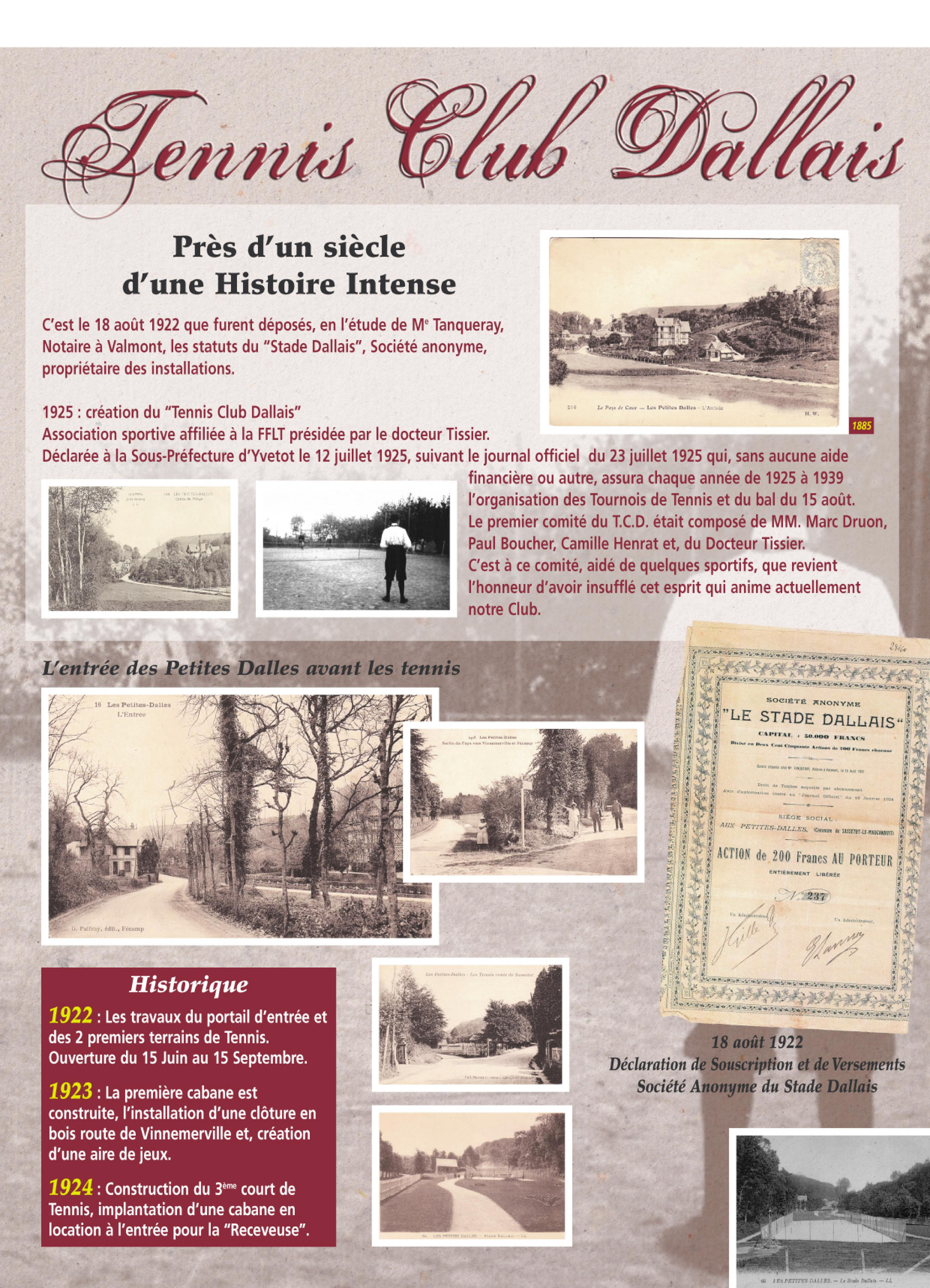 un peu d'histoire - Site de tennis-club-dallais