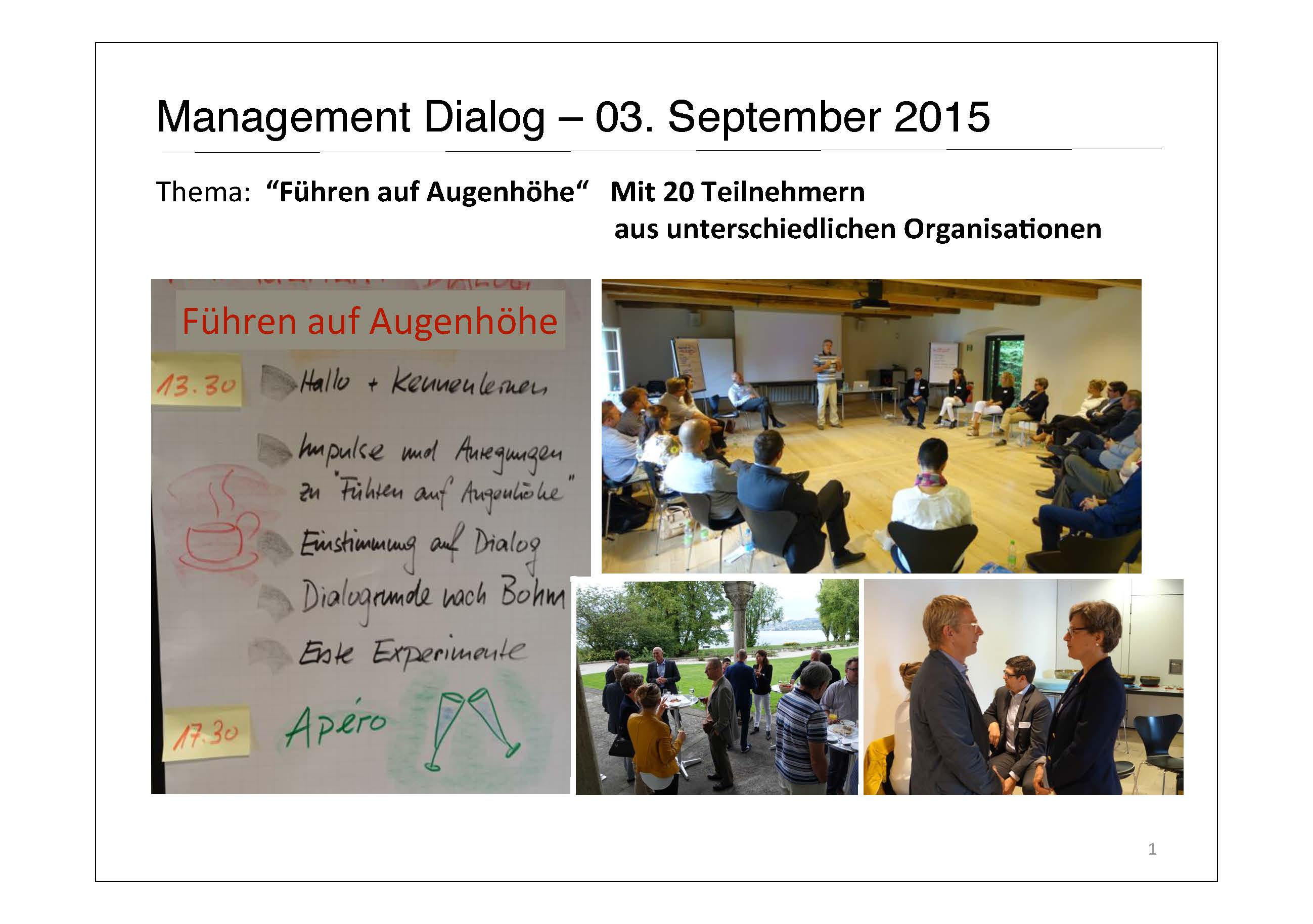 3. Management-Dialog der CoachingCompany Pro GmbH, 2015 ...