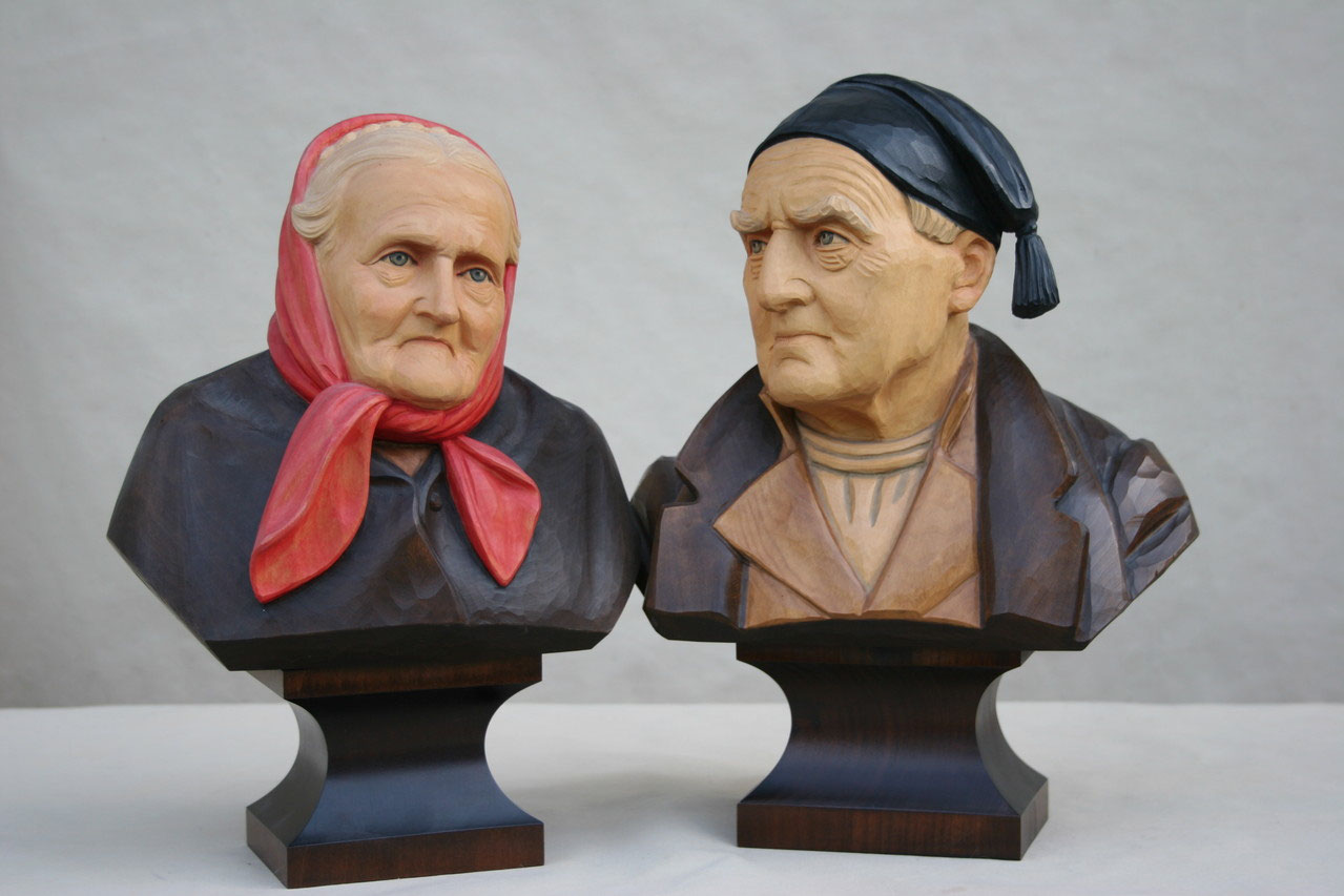 Human figures - huggler, woodcarvings, holzbildhauerei, krippenfiguren ...