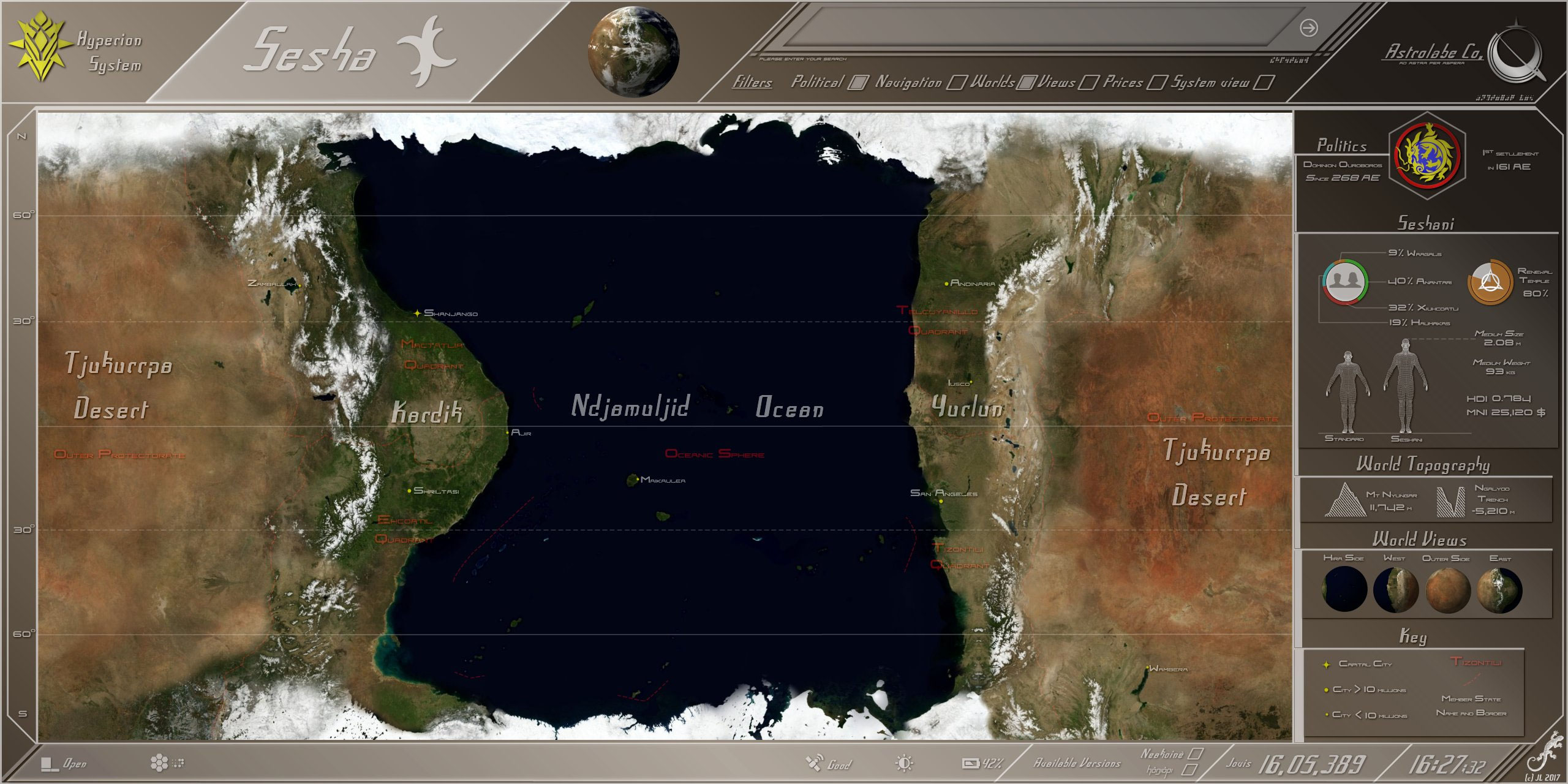 Hyperion System - Ilanthar - Fantasy Maps / Cartes imaginaires