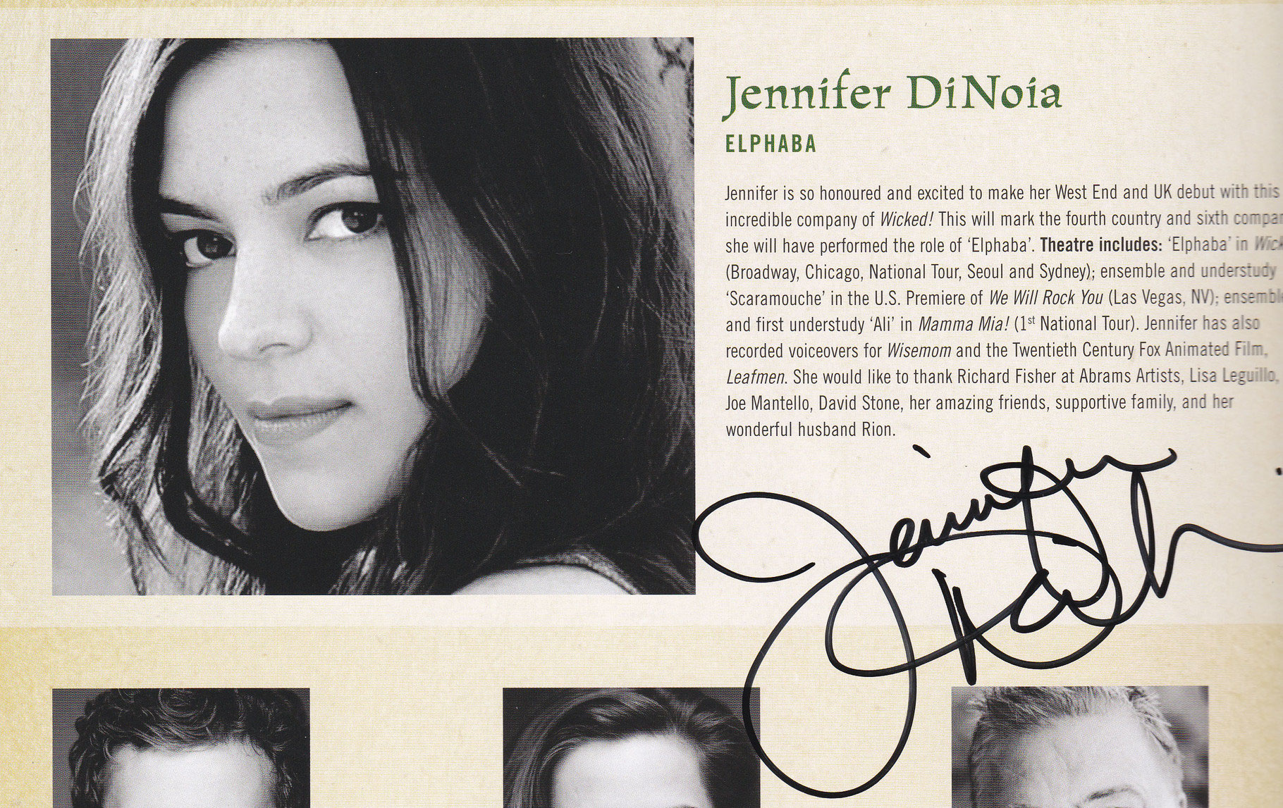 Jennifer DiNoia - Melissa's Autographs
