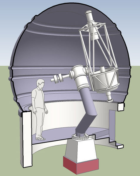 Base of concrete pier completed - Norwegian Very Large Telescope