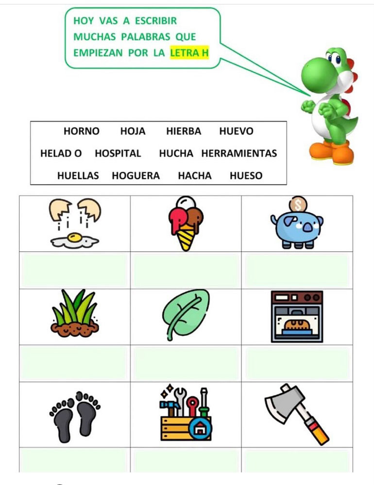 Trabajamos la h - Página web de elauladebelen