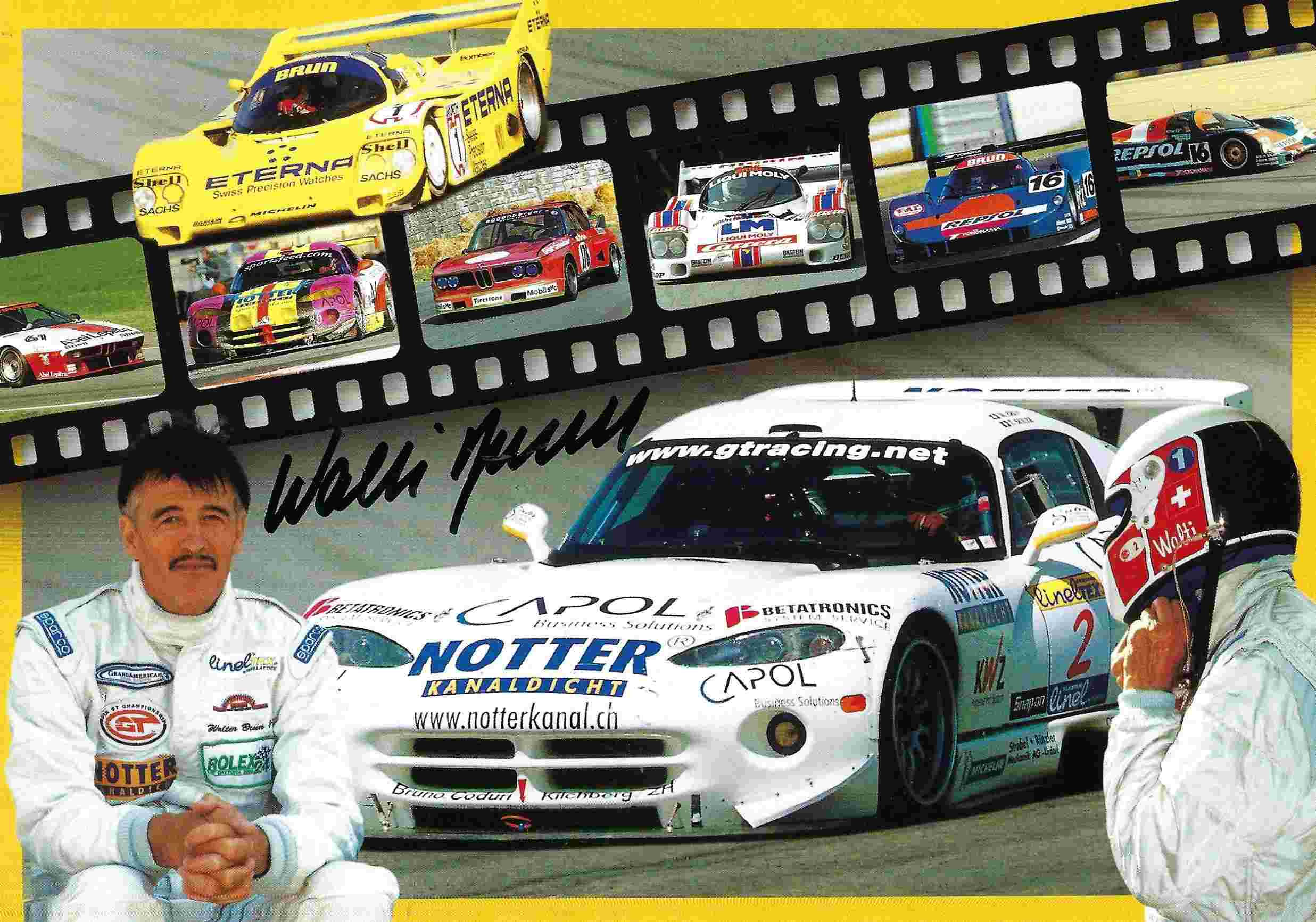 Walter Brun, SCHWEIZER RENNFAHRER - motorsport-autogrammes Webseite!