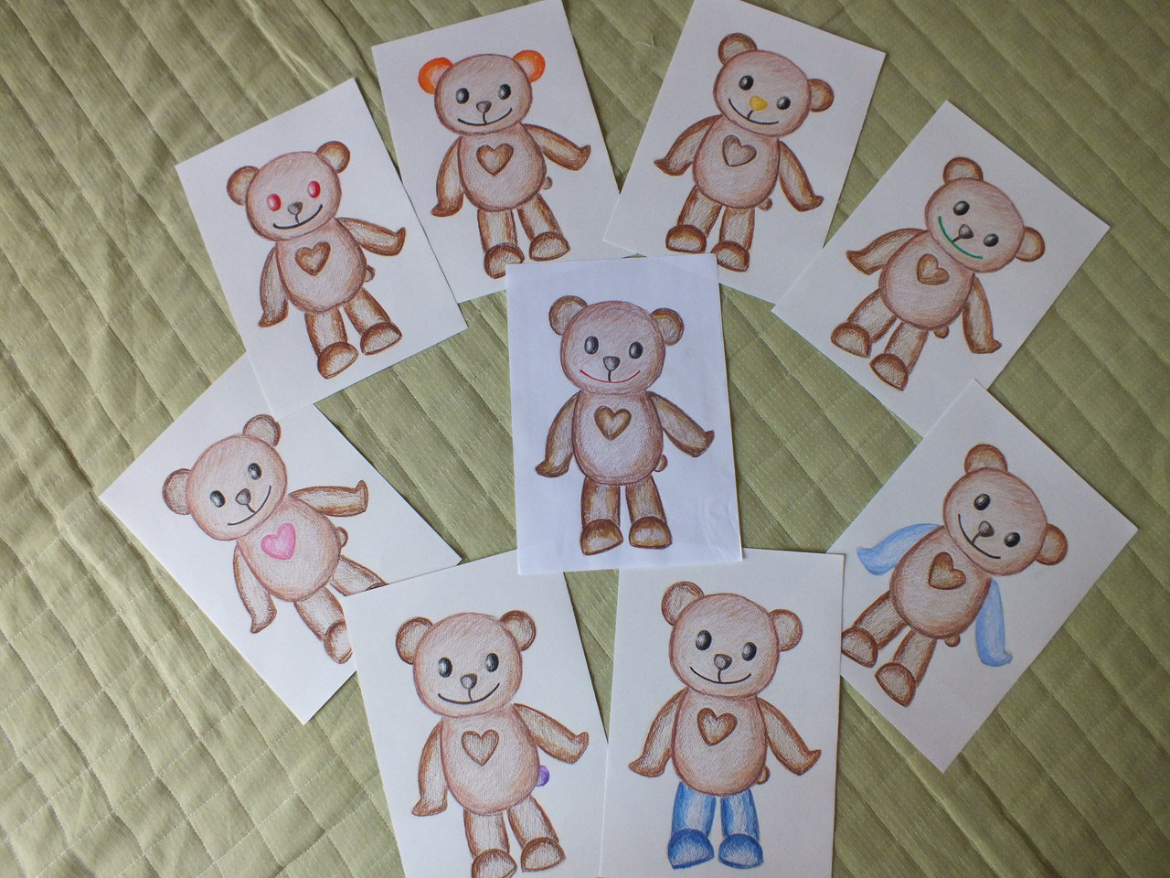 13、Body parts (teddy bear)カード - akikomommy ページ！