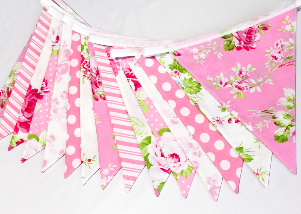 Brand new Pretty In Pink Bunting available to hire! - Funky Flags Bunting
