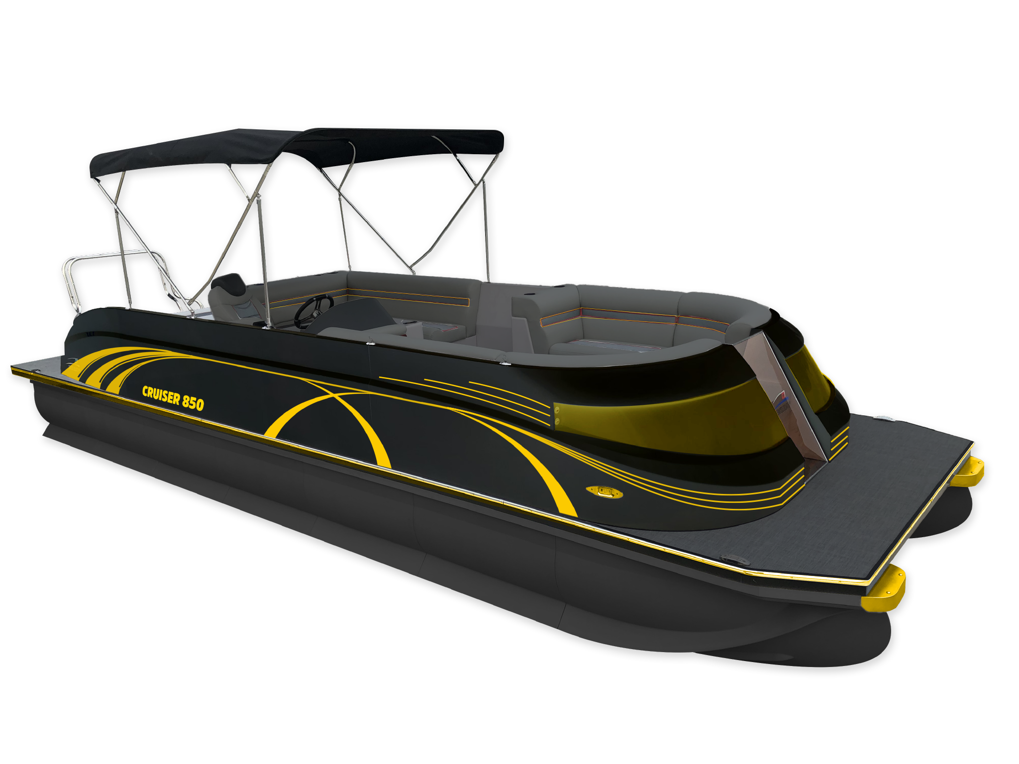 Pontoons, Houseboat, Platform, English, Patented Pontoon, - Swiss-Boats