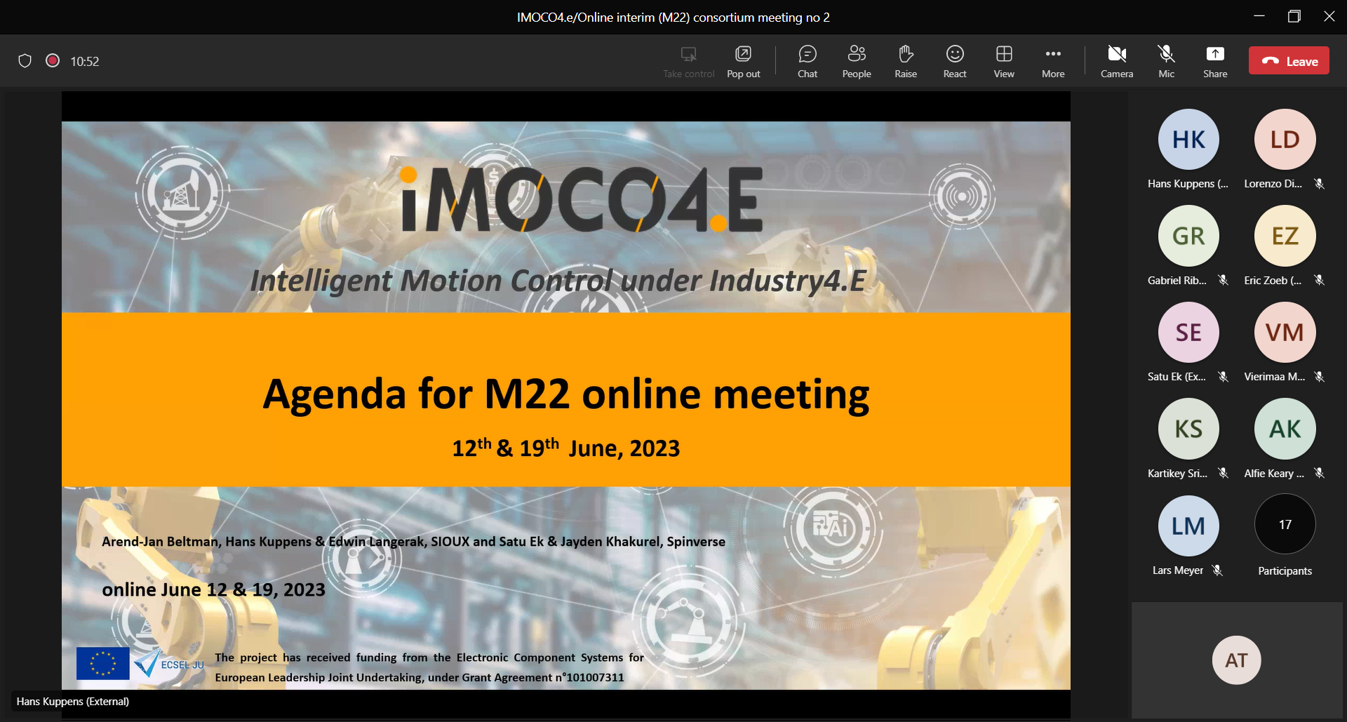 IMOCO4.E interim (M22) consortium meeting has been successfully ...