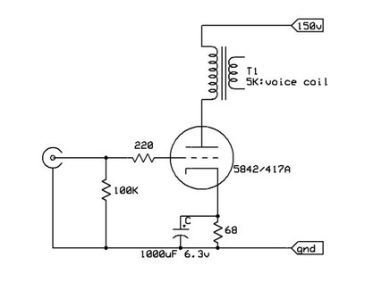 6f1p Guitar Amplifier - TENTEC 電子工作メモ帳