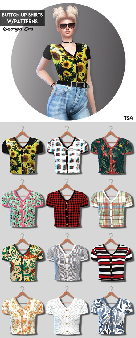 Tops - Short Sleeves - Página web de descargassims-ts4cc