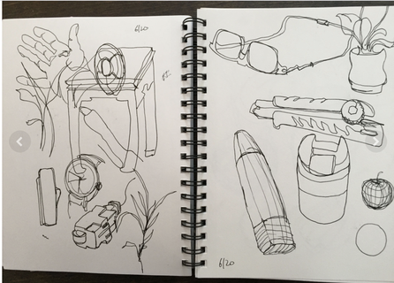 contour line drawing objects