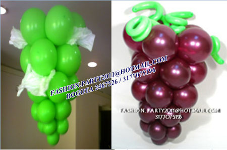 RACIMOS DE UVAS EN GLOBOS - GLOBOS CON HELIO BOGOTA - Inflado de Globos ...