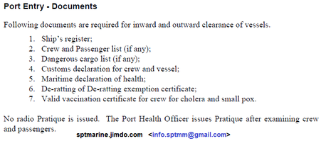 Port Entry Guide to Myanmar Ports - sptmarine