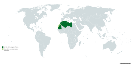 Unión del Magreb Árabe - Mapas y Banderas