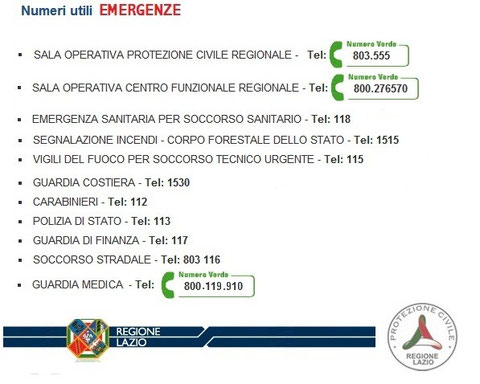 Numeri utili EMERGENZE - iz0upss JimdoPage!