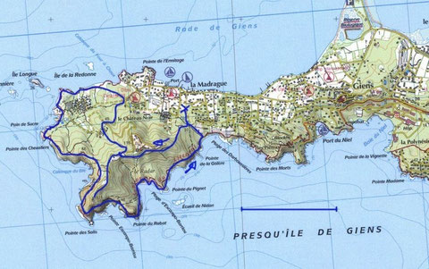La presqu'île de Giens côté Est - varapieds jimdo page!