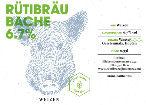 Weizen hell "Bache" - Rütibräu