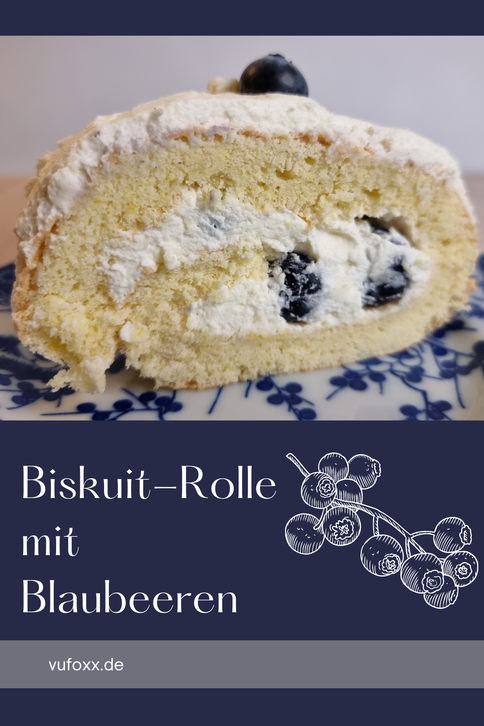 Biskuit-Rolle mit Blaubeeren - vufoxx Webseite!
