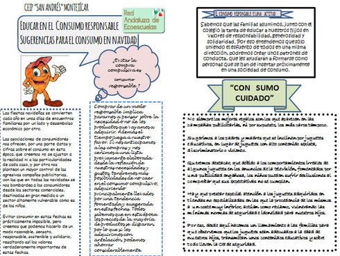 CONSUMO RESPONSABLE - Página web del CEIP San Andrés (Montejícar)