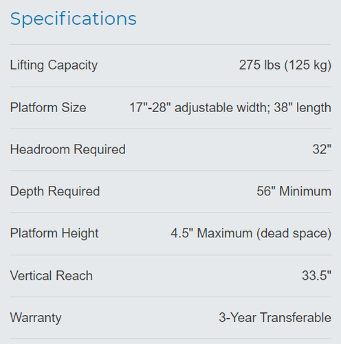 Harmar AL690 | Harmar Vehicle Lift - Mobility America Online