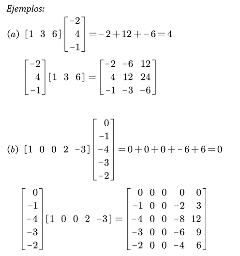 Operaciones con matrices - Matemática Informática y Educación