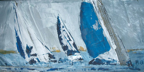 Original handgemalte Segelbilder - Bilder in Acryl, Segelboote und ...