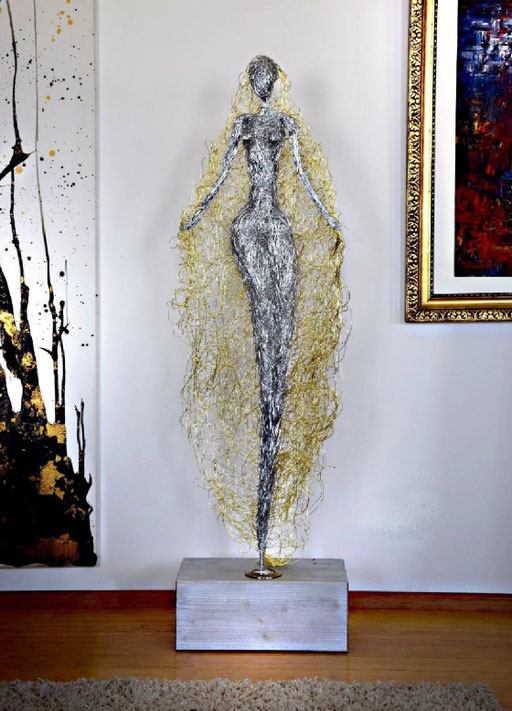 Draht Skulpturen, Licht und Kunst - Drahtskulpturen handmade