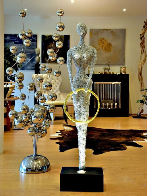 Draht Skulpturen, Licht und Kunst - Drahtskulpturen handmade