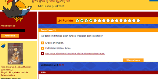 Antolin - mit Lesen punkten! - Felix´ Leseempfehlung