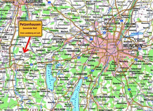 Lage von Petzenhausen - petzenhausens Webseite!