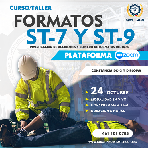 Curso ZOOM "Investigación de accidetes y Llenado de Formatos ST-7 y ST ...