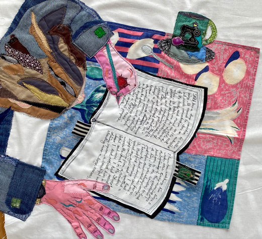 textile collage - mystitchart