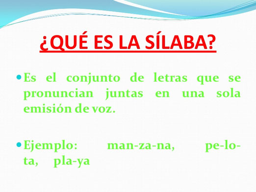 LA SÍLABA - Página web de 6pedroche